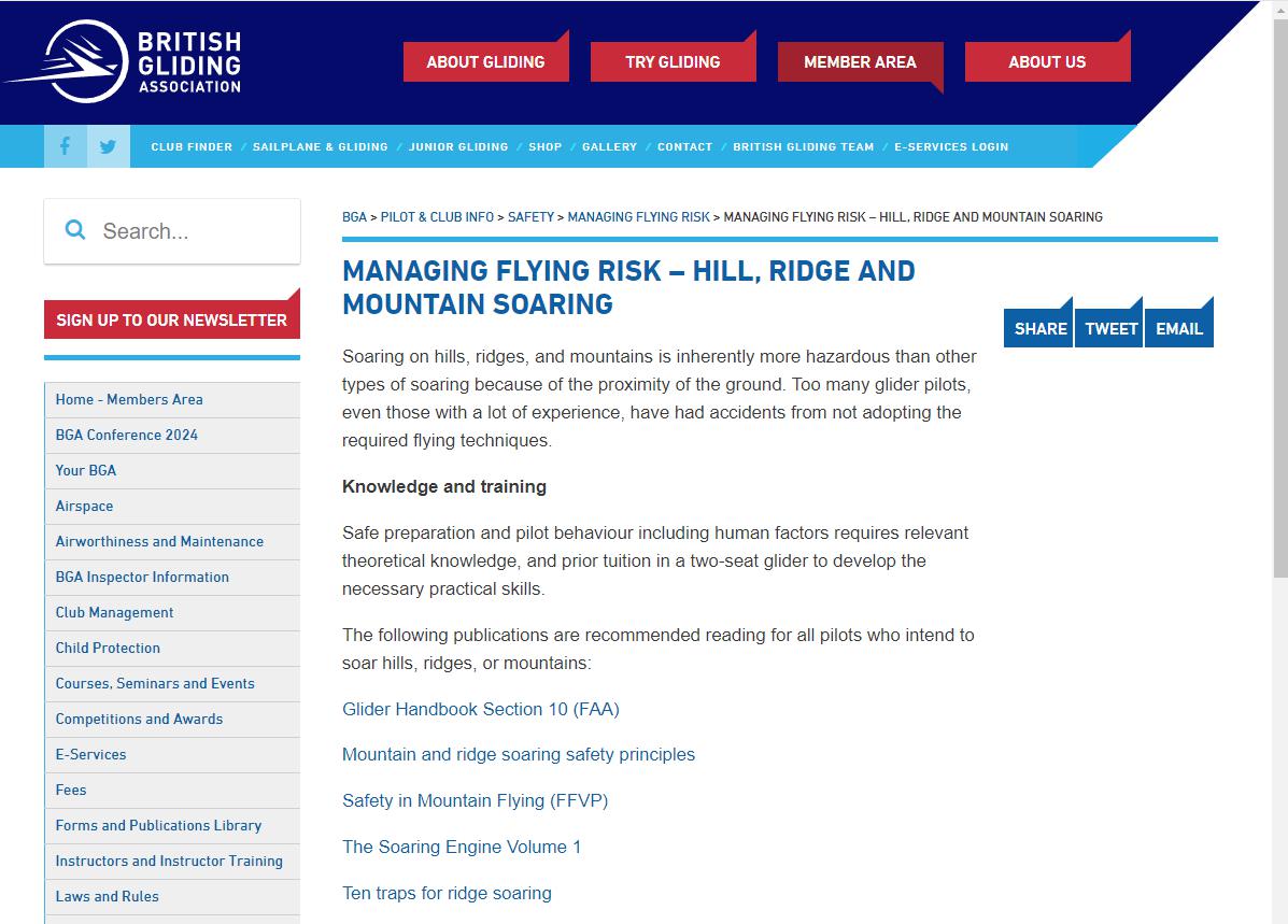 Briefing: Ridge Soaring – glidingschool.com